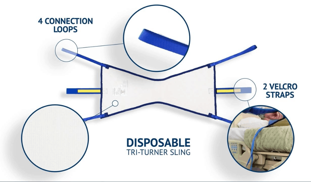 Tri-Turner Sling Disposable Slings by Handicare | Wheelchair Liberty